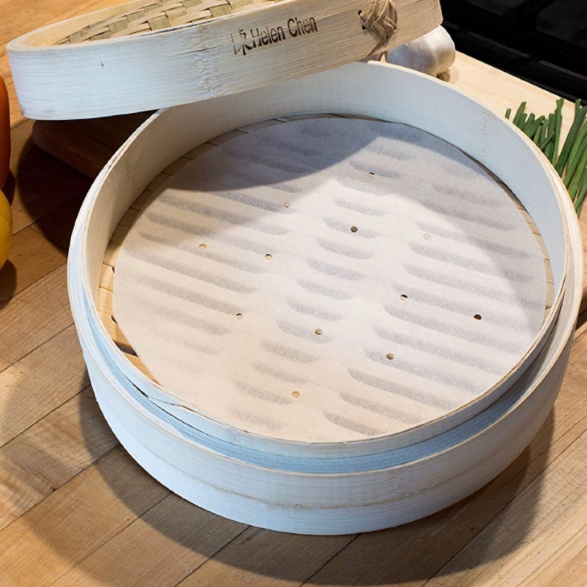 HIC Helen's Asian Kitchen Perforated Parchment Steamer Liner, 9.5in ...