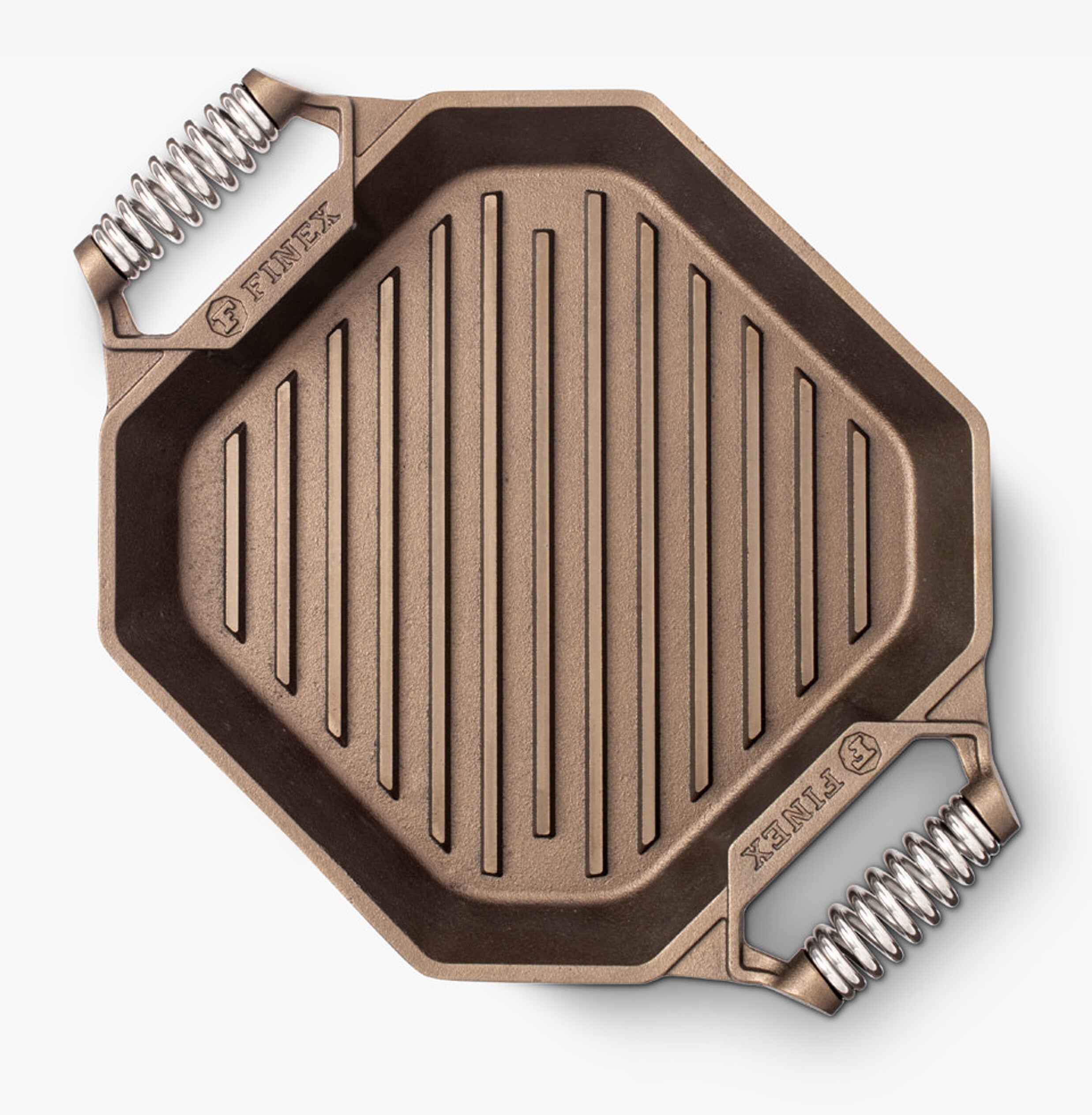 FINEX 12" Cast Iron Double Handle Grill Pan | Lifetime Kitchen